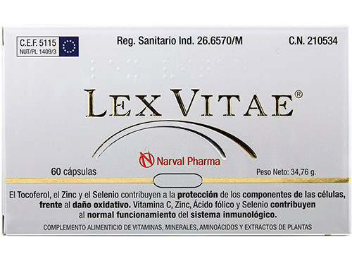 LEX VITAE Narval Pharma (60 cápsulas) al Mejor PRECIO